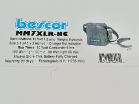 MM7XLR-NC BESCOR Sla Battery Pack Xlr