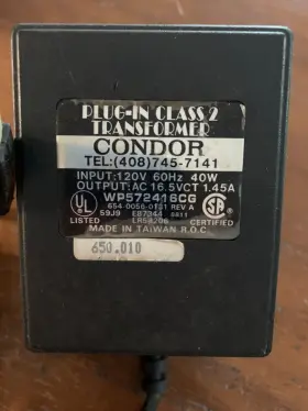 WP572416CG CONDOR Ac Adapter Transformer