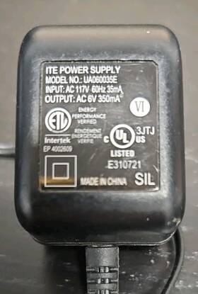 UA060035E INTERTEK ITE Power Supply