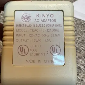 TEAC-48-1215000U KINYO Ac Adaptor Speakers